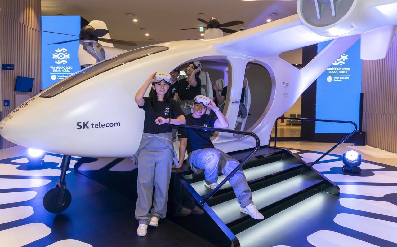 SKT, 부산세계박람회 실사단에 UAM 체험 마련