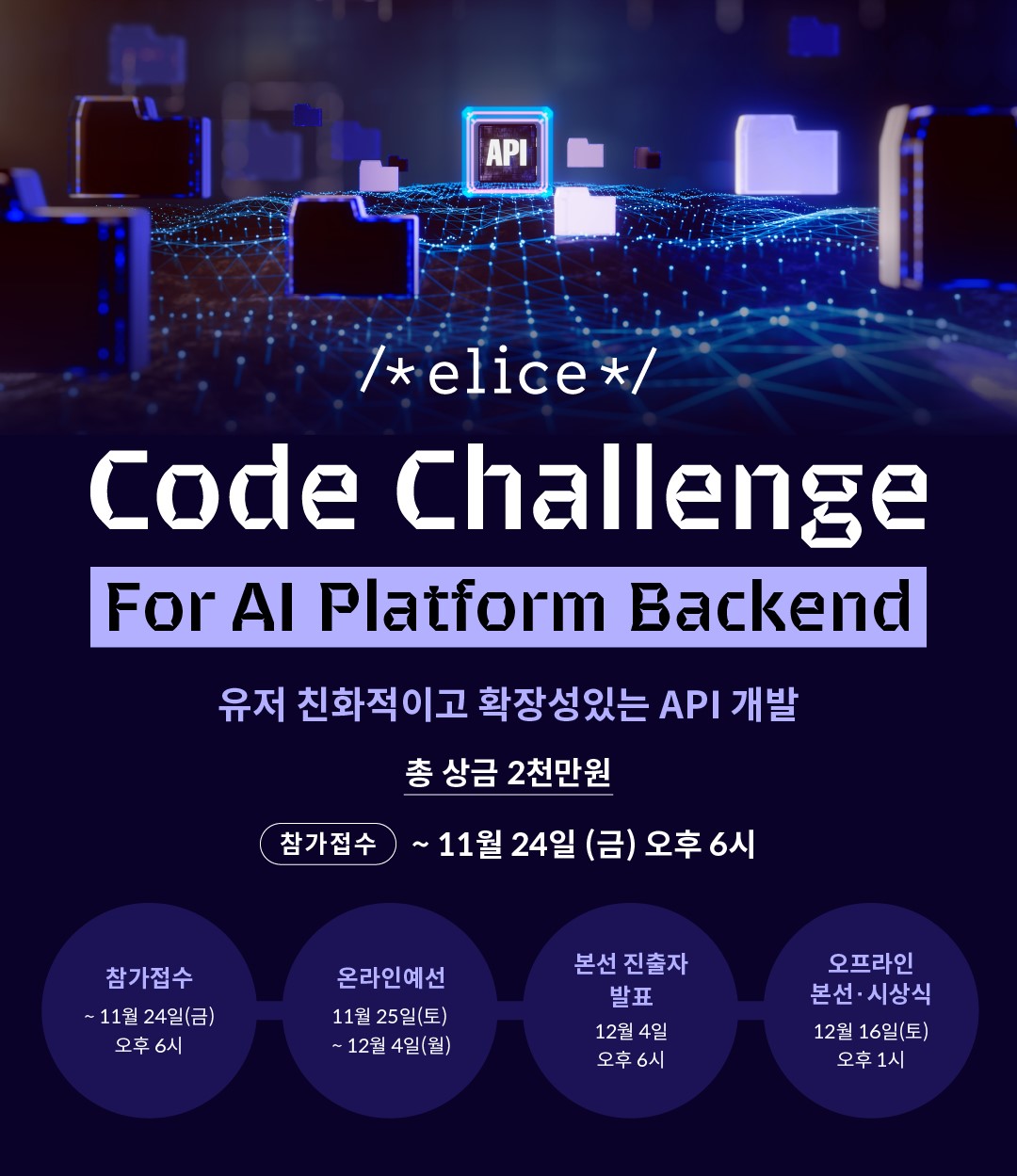 엘리스그룹 국내 첫 Ai 백엔드 개발자 콘테스트 ‘엘리스 코드 챌린지 개최