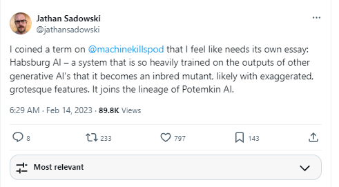 '합스부르크 AI' 등장..."합성 데이터 사용은 근친혼에 해당, 붕괴할 것"